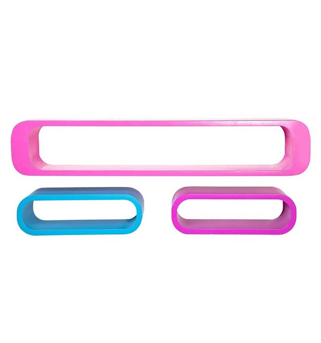 Etagères cubes murales design rose et bleu Set de 3 - Cube de rangement ...