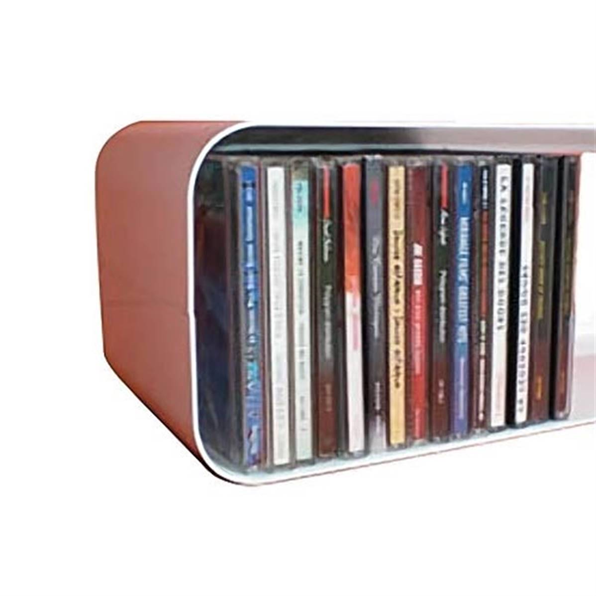 Etagère murale design pour rangement cd 'Loft' en métal laqué blanche ...