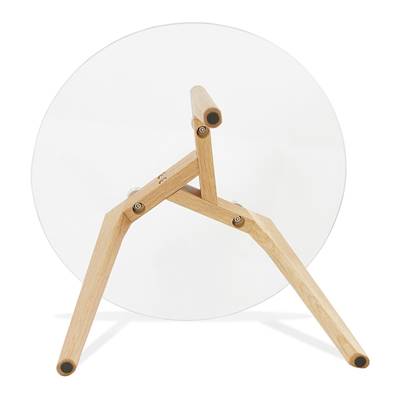 Tables basses scandinaves gigognes rondes Mukavä en verre 3 pieds bois ...