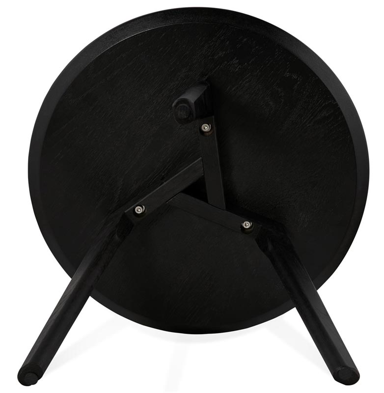 Tables basses scandinaves gigognes rondes Mukavä en bois noir 3 pieds Ø ...