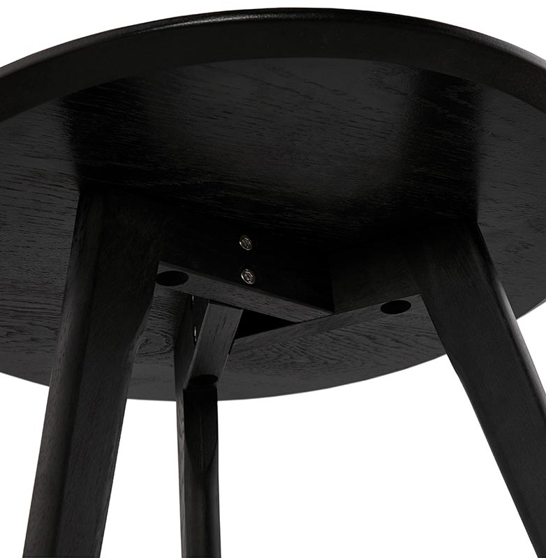 Tables basses scandinaves gigognes rondes Mukavä en bois noir 3 pieds Ø ...